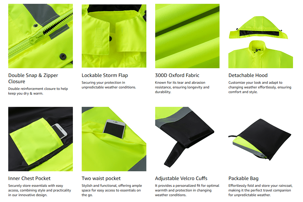 Custom High Visibility Raincoat Manufacturers in China | Shieldrain